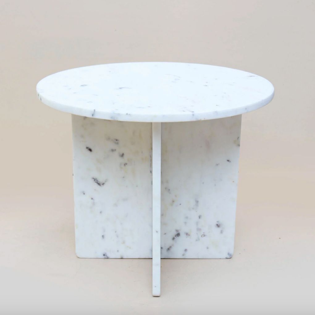 Buy Cronus White Marble Table Online In India | Popyuli