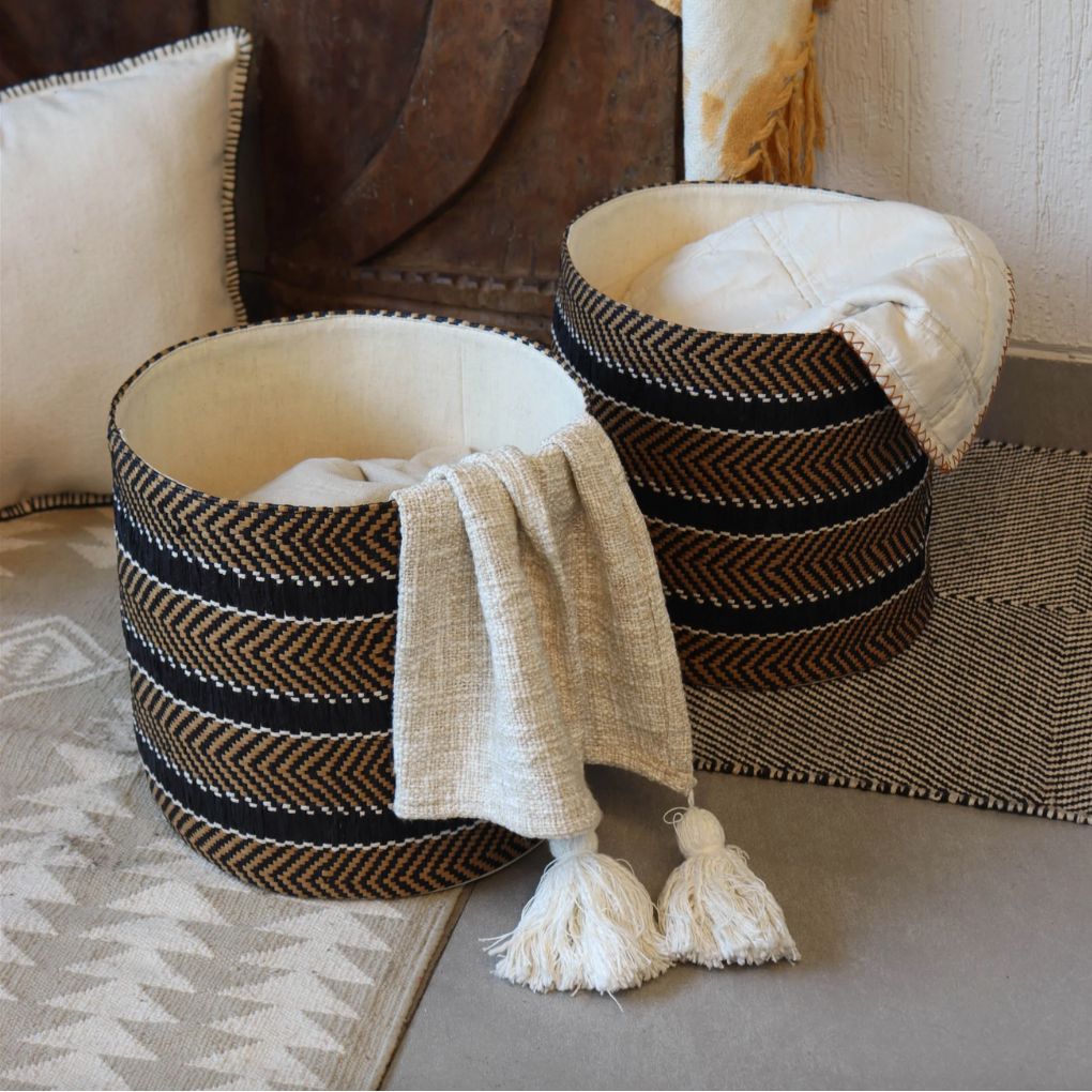 Buy Raffia Laundry Basket Online In India | Popyuli